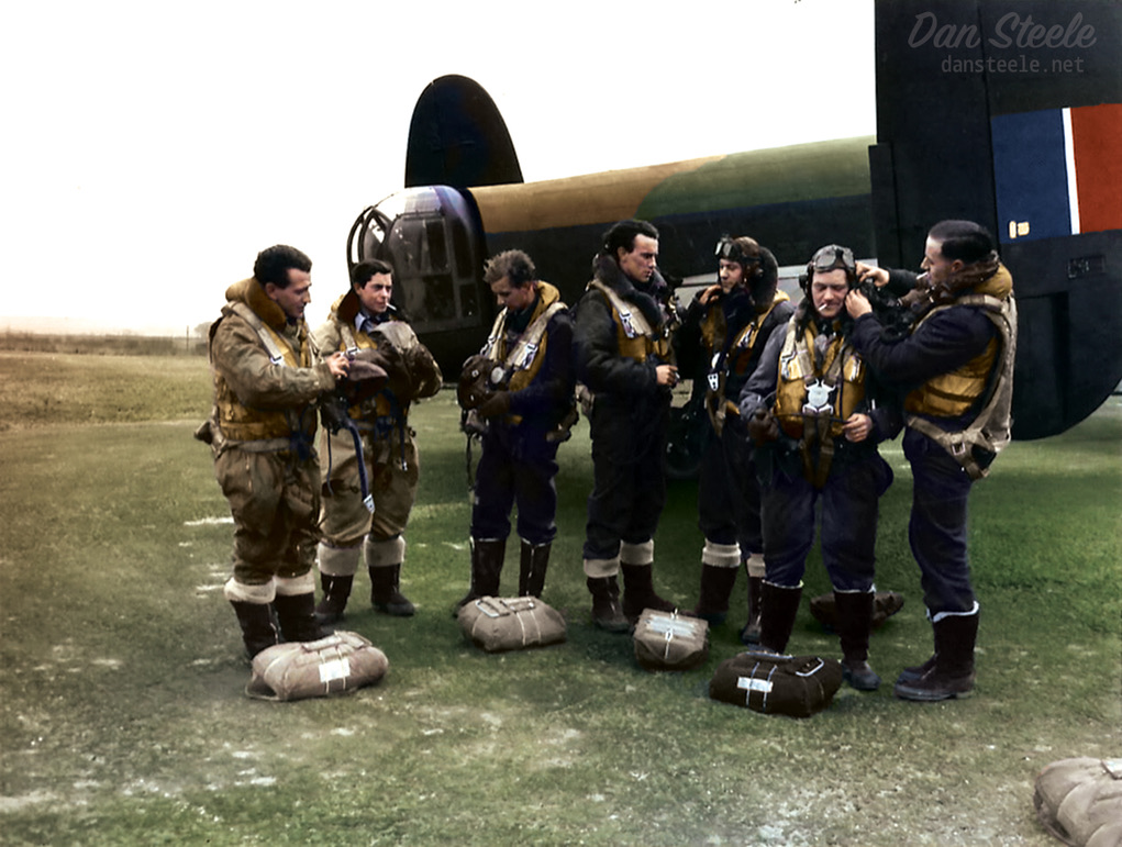 Avro Lancaster crew readies for a flight - Dan Steele