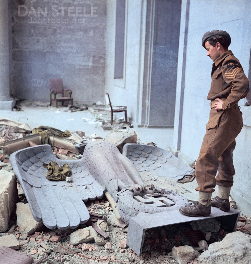 Sgt. R. S. Baker, AFPU, Reich Chancellery, Berlin, 1945. - Dan Steele